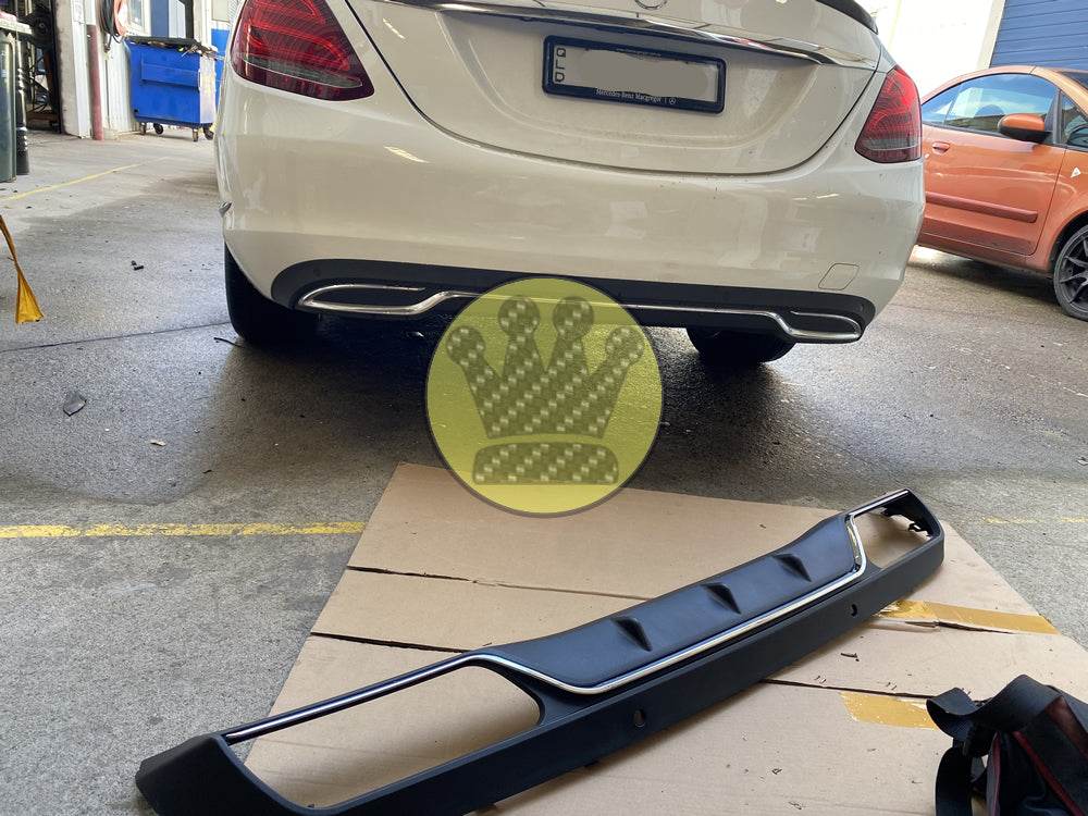 C63 looks diffuser - w205 c200 C300 Non amg bumper – bodykit kingdom