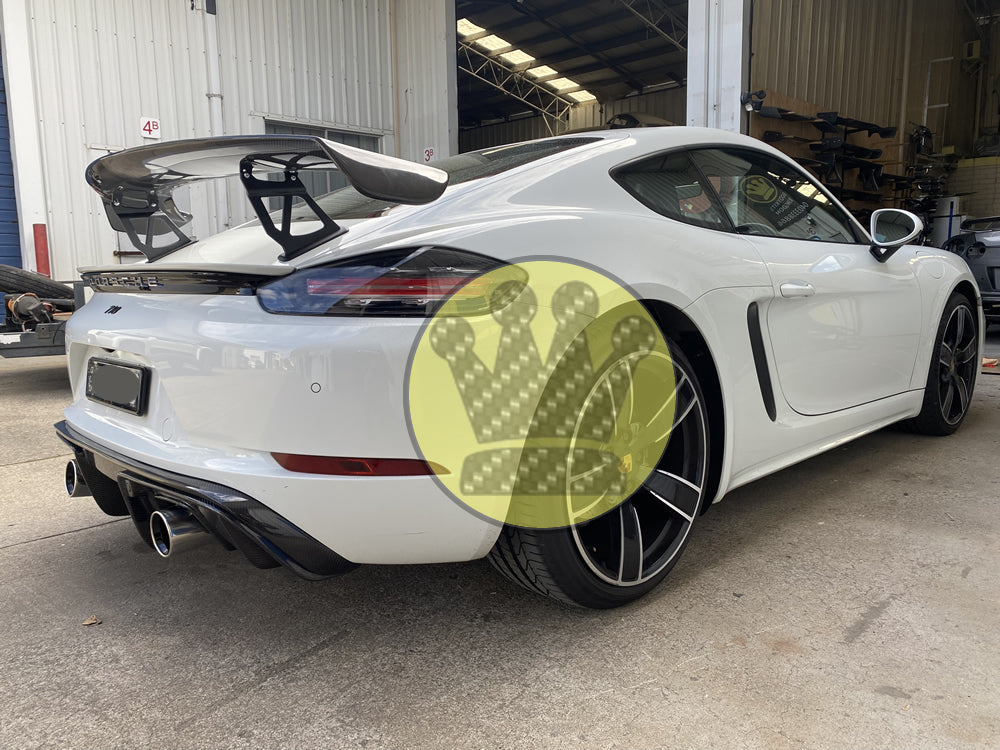 GT4 style Carbon Fiber Wing - 718 982 Cayman Boxster – bodykit kingdom