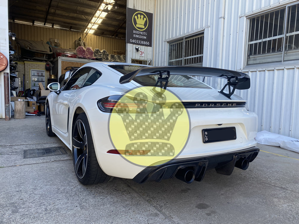 GT4 style Carbon Fiber Wing - 718 982 Cayman Boxster – bodykit kingdom