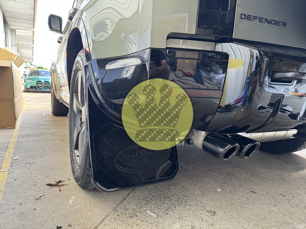 Gloss Black exhaust Tips - Landrover Defender 110 90 Series – bodykit ...