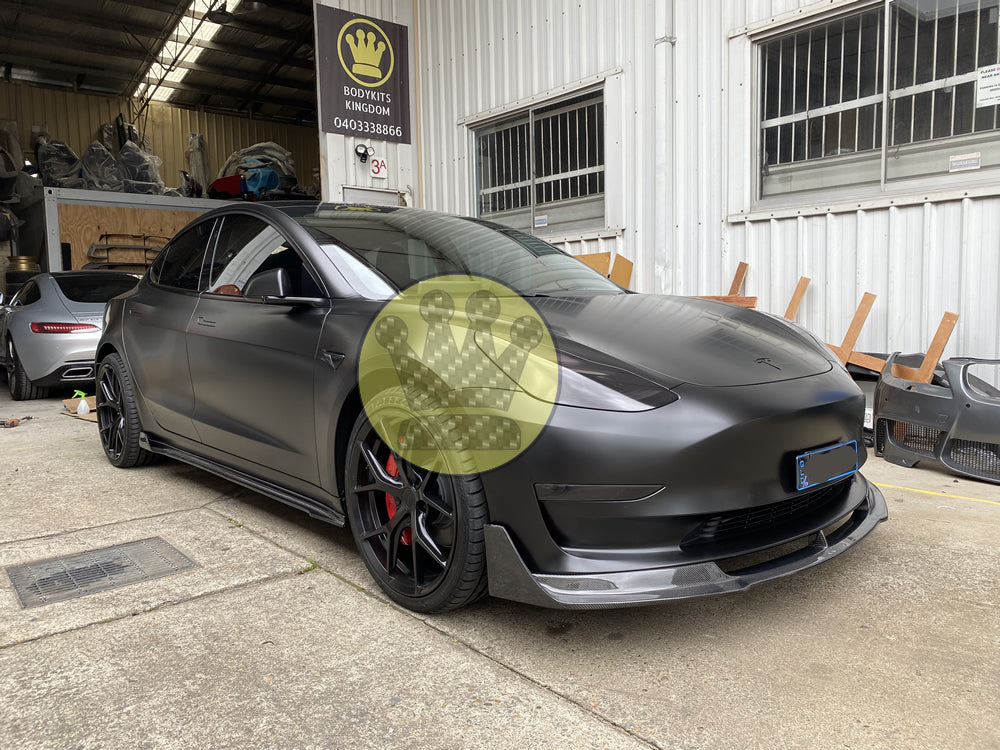 Carbon Fiber Front Lip - Model 3 – bodykit kingdom