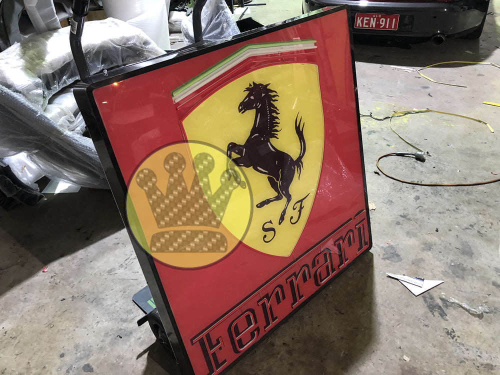 Ferrari Logo LED sign – bodykit kingdom