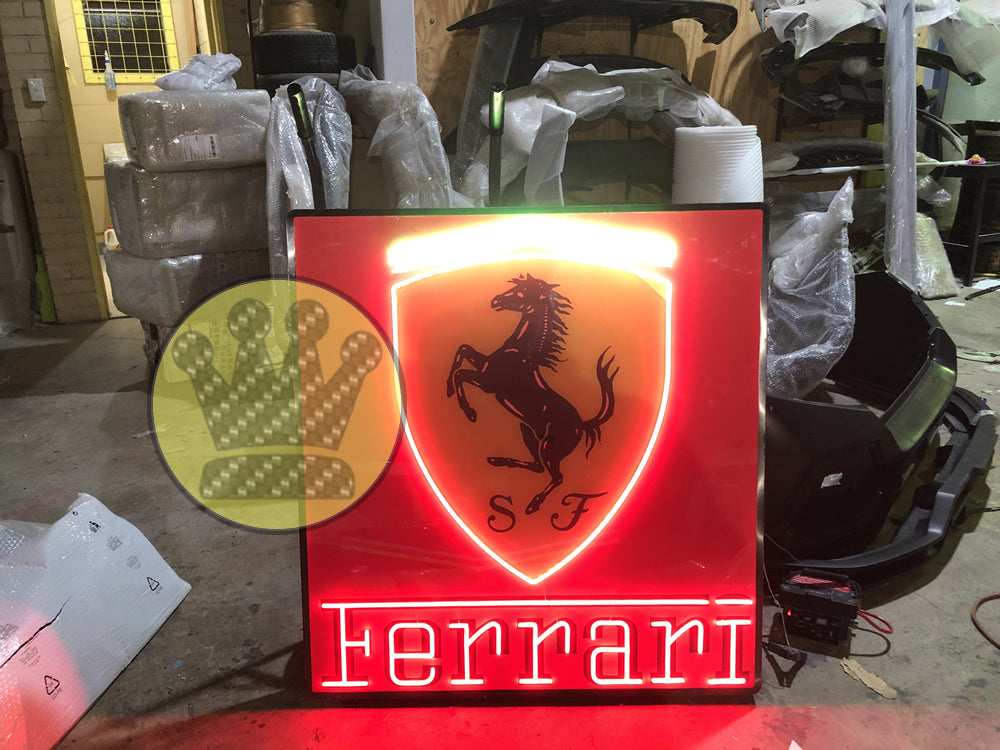 Ferrari Logo LED sign – bodykit kingdom