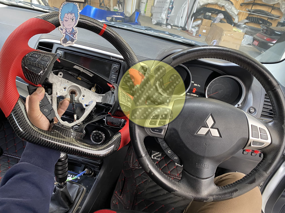 Custom Carbon Fiber Steering Wheel - Lancer CJ CF – bodykit kingdom